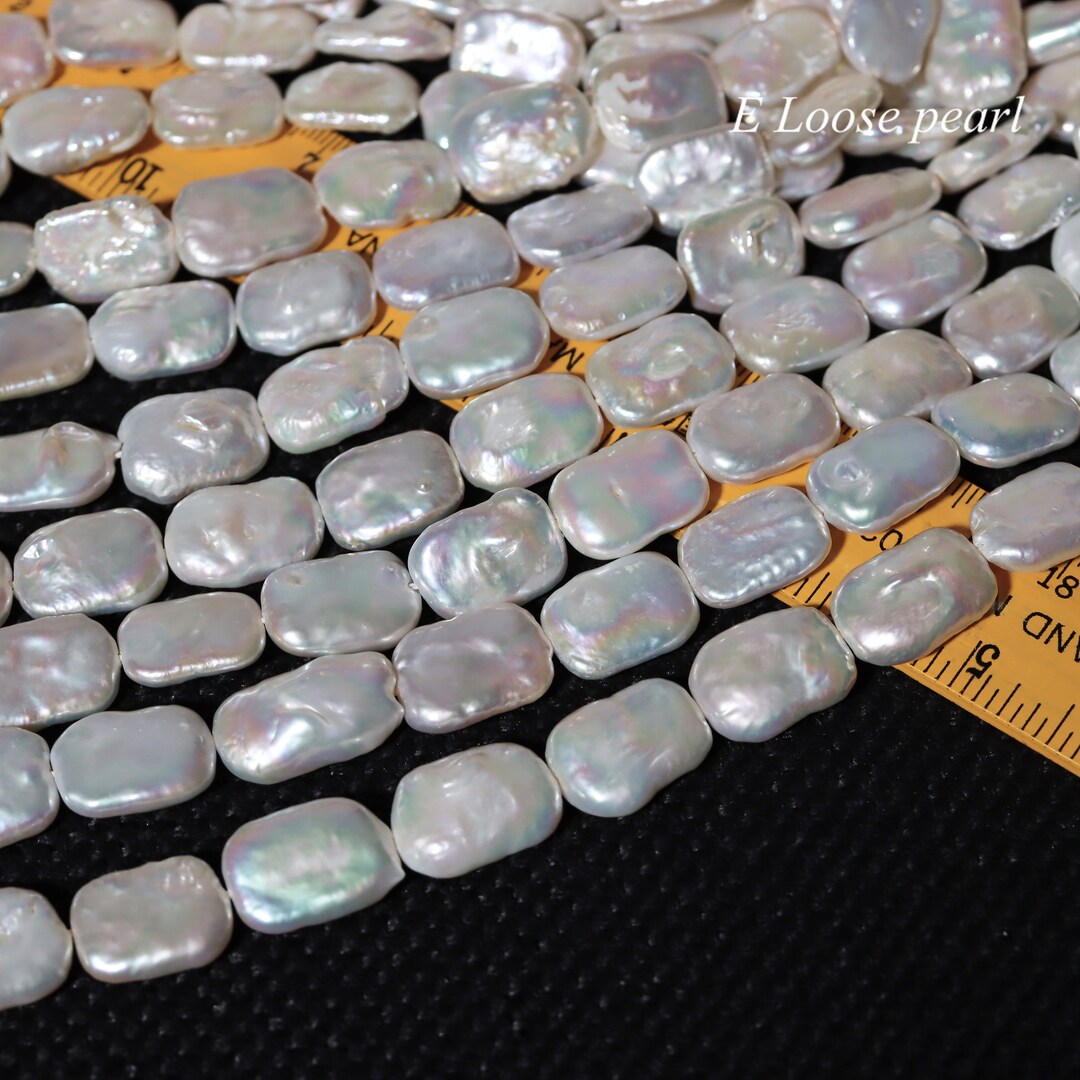 Square Pearl 13-13.5mm X 17.5-18.5mm Rectangle Freshwater Pearl Good ...