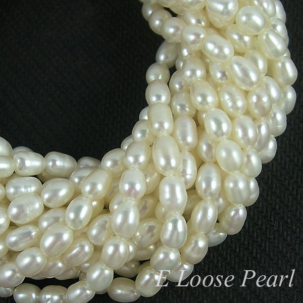Rice pearl 4.5-5mm genuine Freshwater pearl wholesale Loose | Etsy