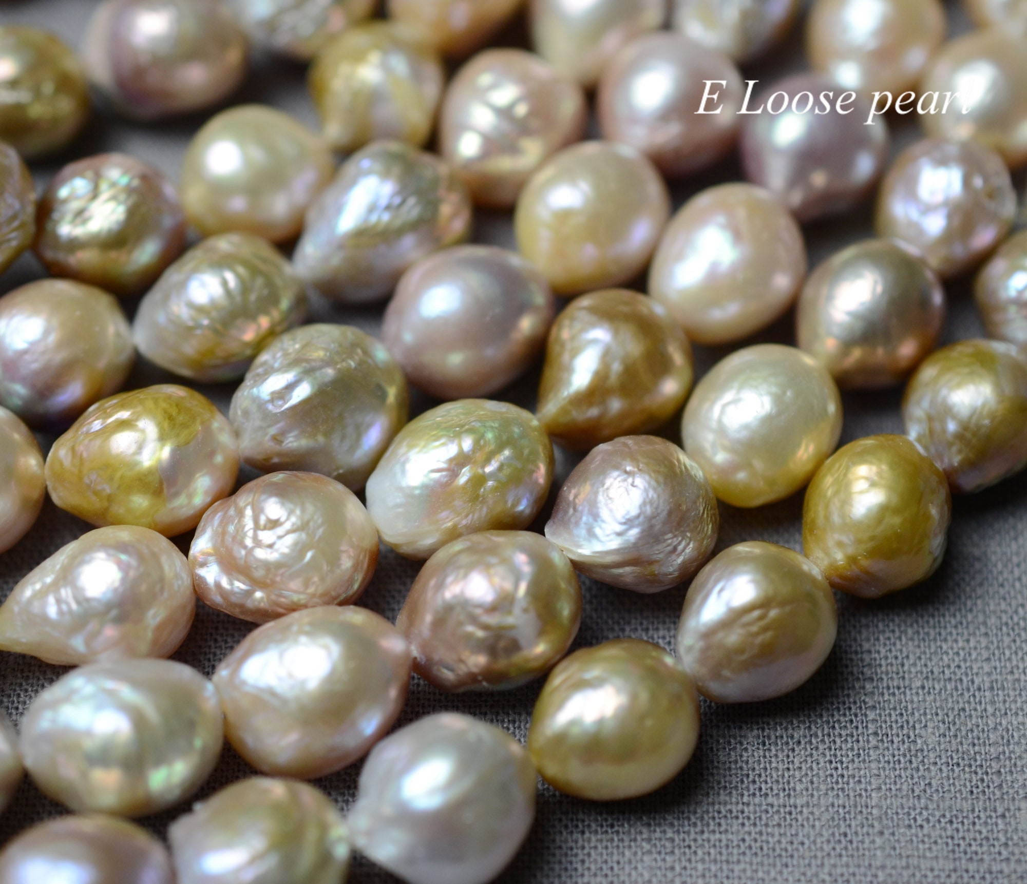 Flameball Pearl 11-12.5mm Nucleated Pearl Leather Pearl Large | Etsy