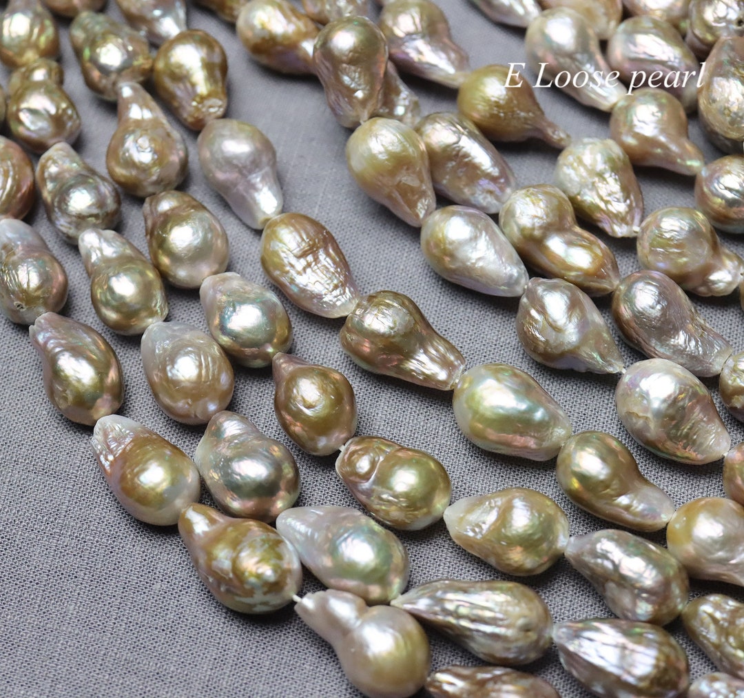 Nucleated Pearl 12-13.5mm Edison Pearl Water Drop Freshwater Pearls ...