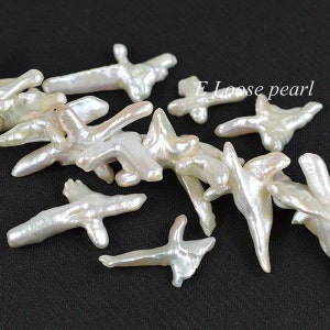 Cross Shape 23-28mm Freshwater Pearl Cross Pearl Wholesale Pearl White ...