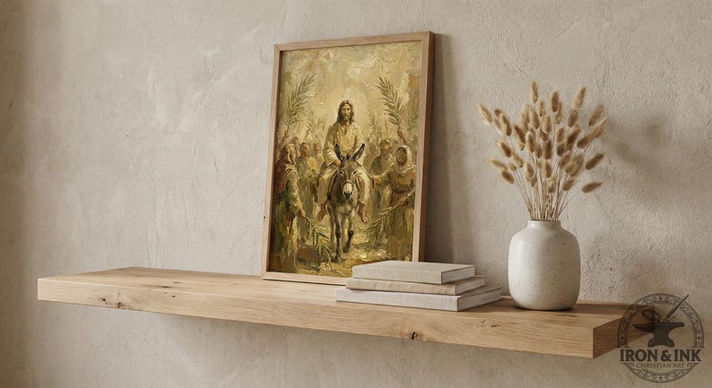 Palm Sunday Art | Jesus Triumphal Entry, Christian Wall Print Home ...