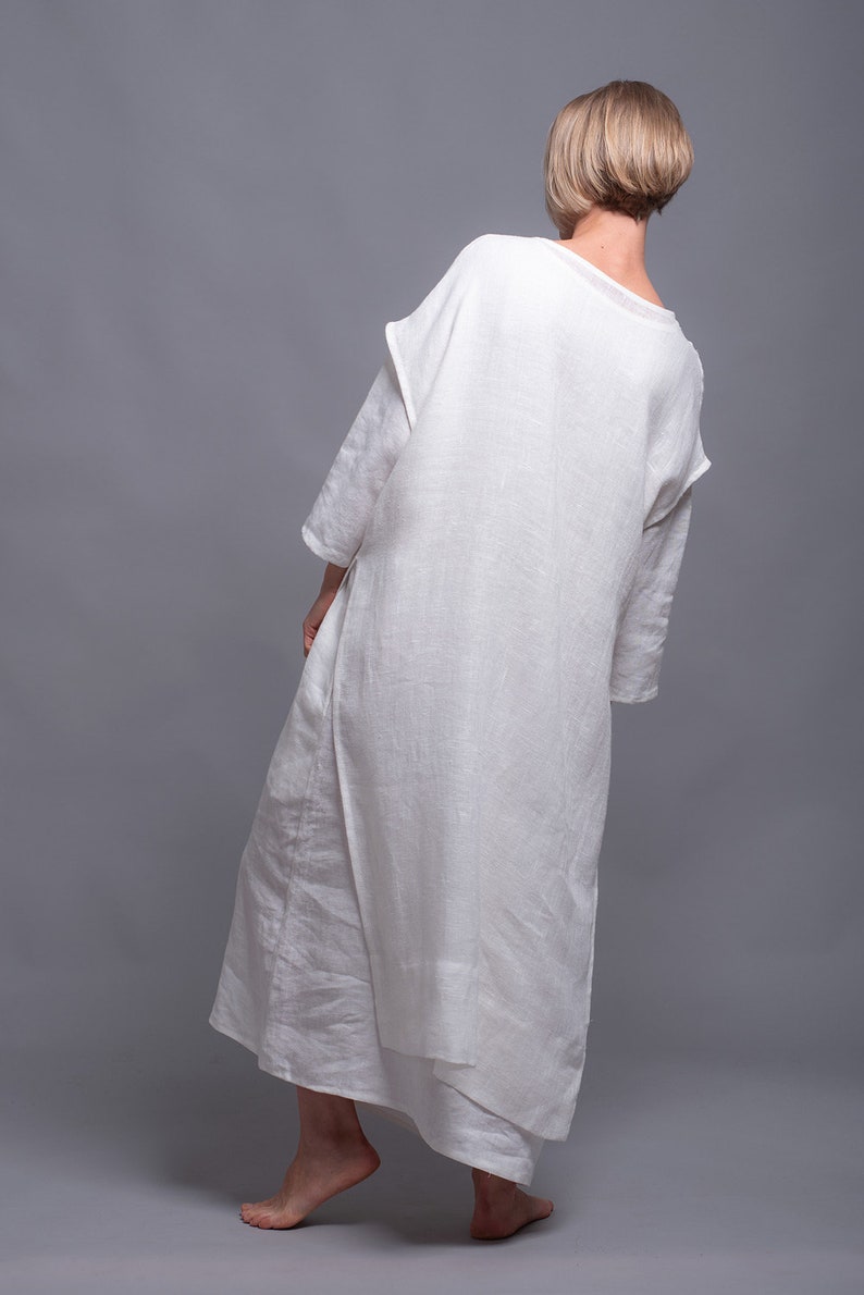 Linen Outfit 2 Items Long Linen Tunic Maxi Linen Caftan | Etsy