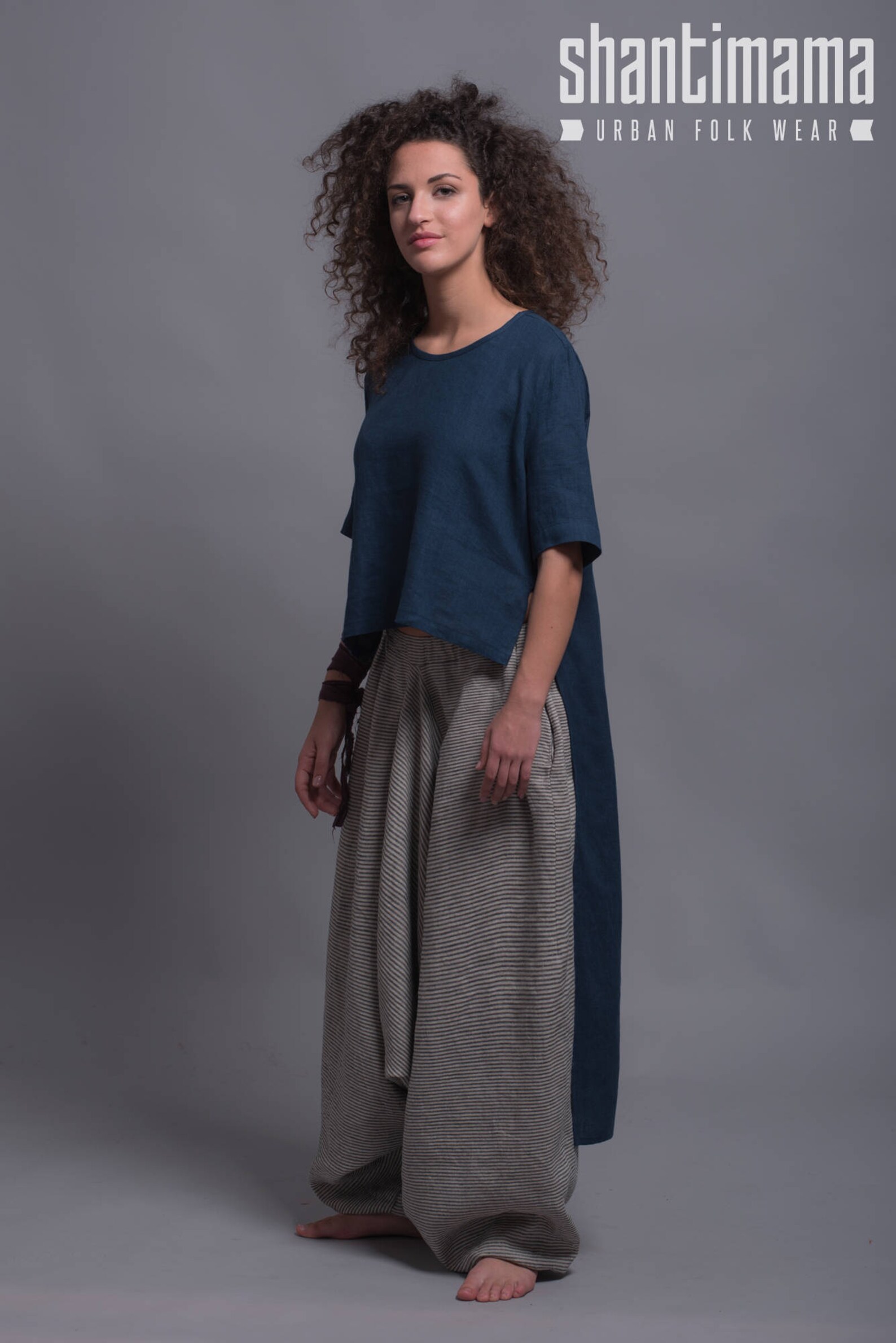 Linen Top FRIDA Casual Linen Blouse Oversize Linen Tunic - Etsy Israel