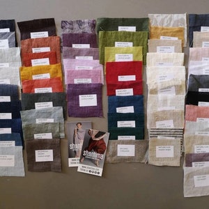 Linen Fabric Swatches || Natural Flax Color Samples || READY FOR ...