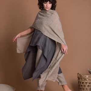 Linen Scarf Wrap - Etsy