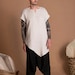 Men's Asymmetric Tunic Top | Flax Linen Clothes for Men - Etsy