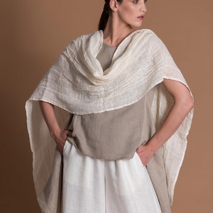 Linen Scarf Wrap - Etsy