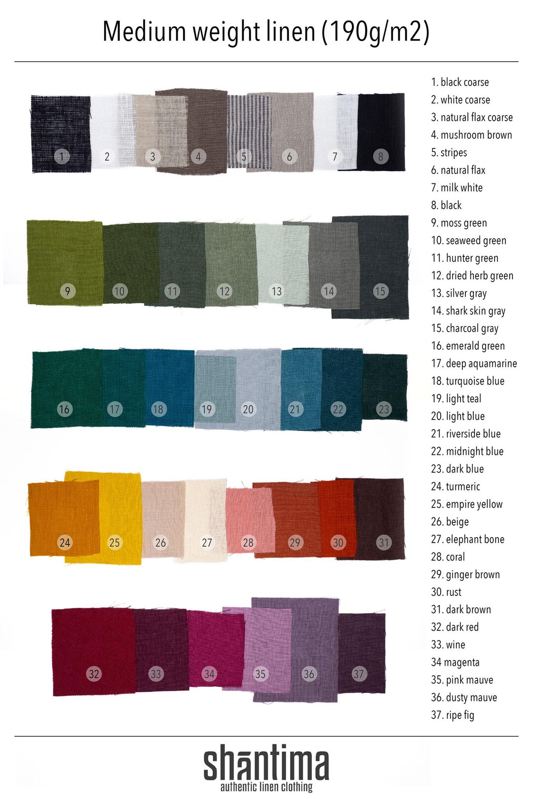 Natural Linen Fabric by Meter | Natural Flax Fabric by Yard | Washed ...
