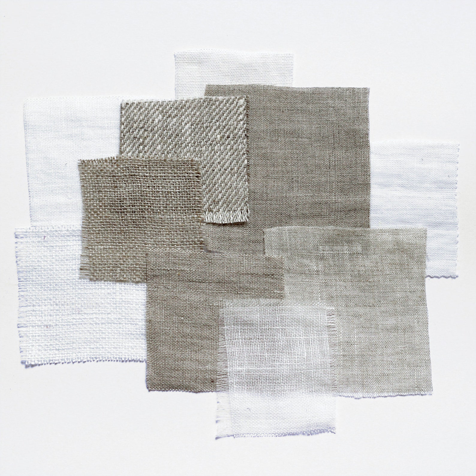 Stoff-Muster / natürliche Leinen Stoffe / Flachs Stoffe / - Etsy.de