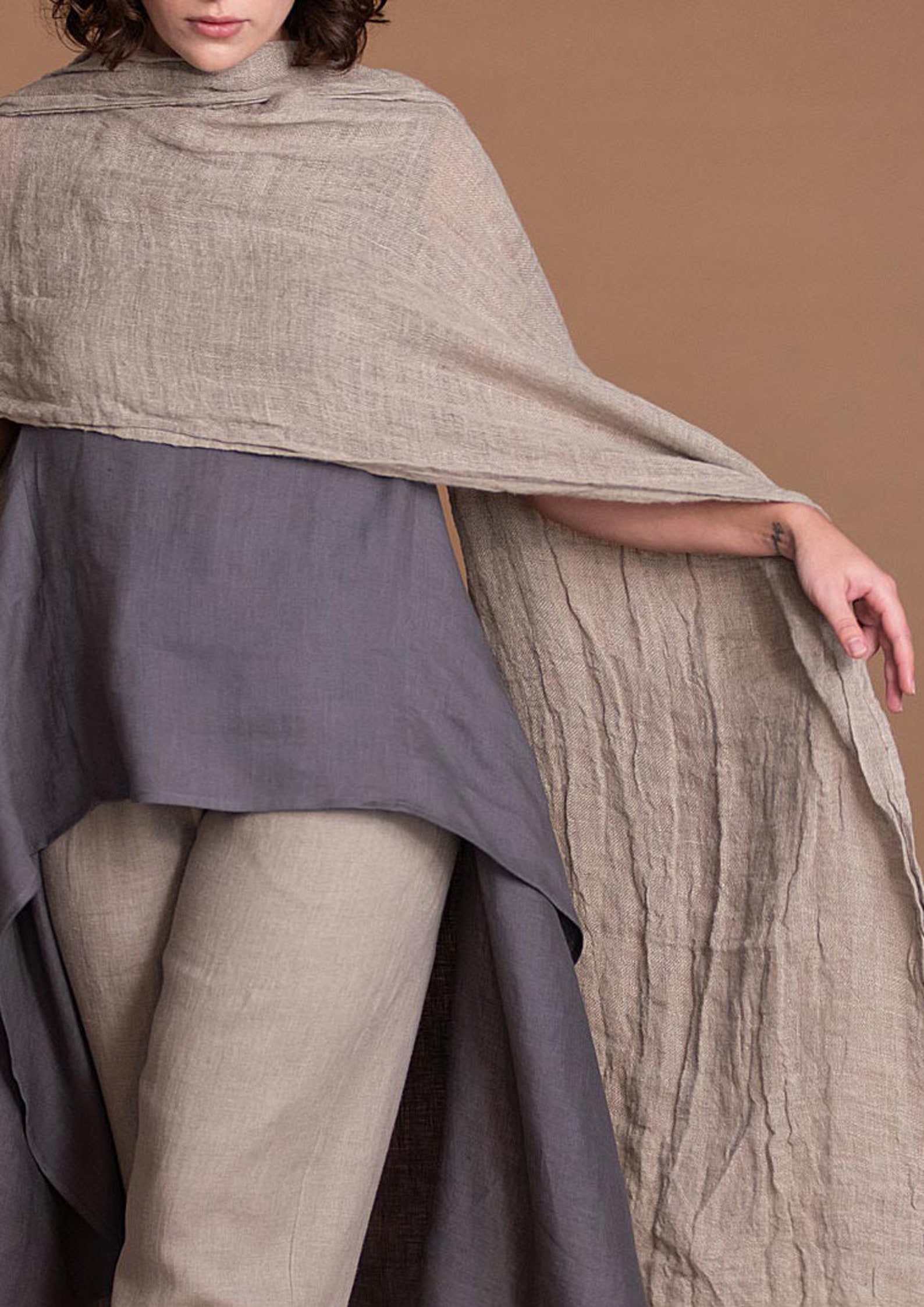 Linen Scarf Wrap - Etsy