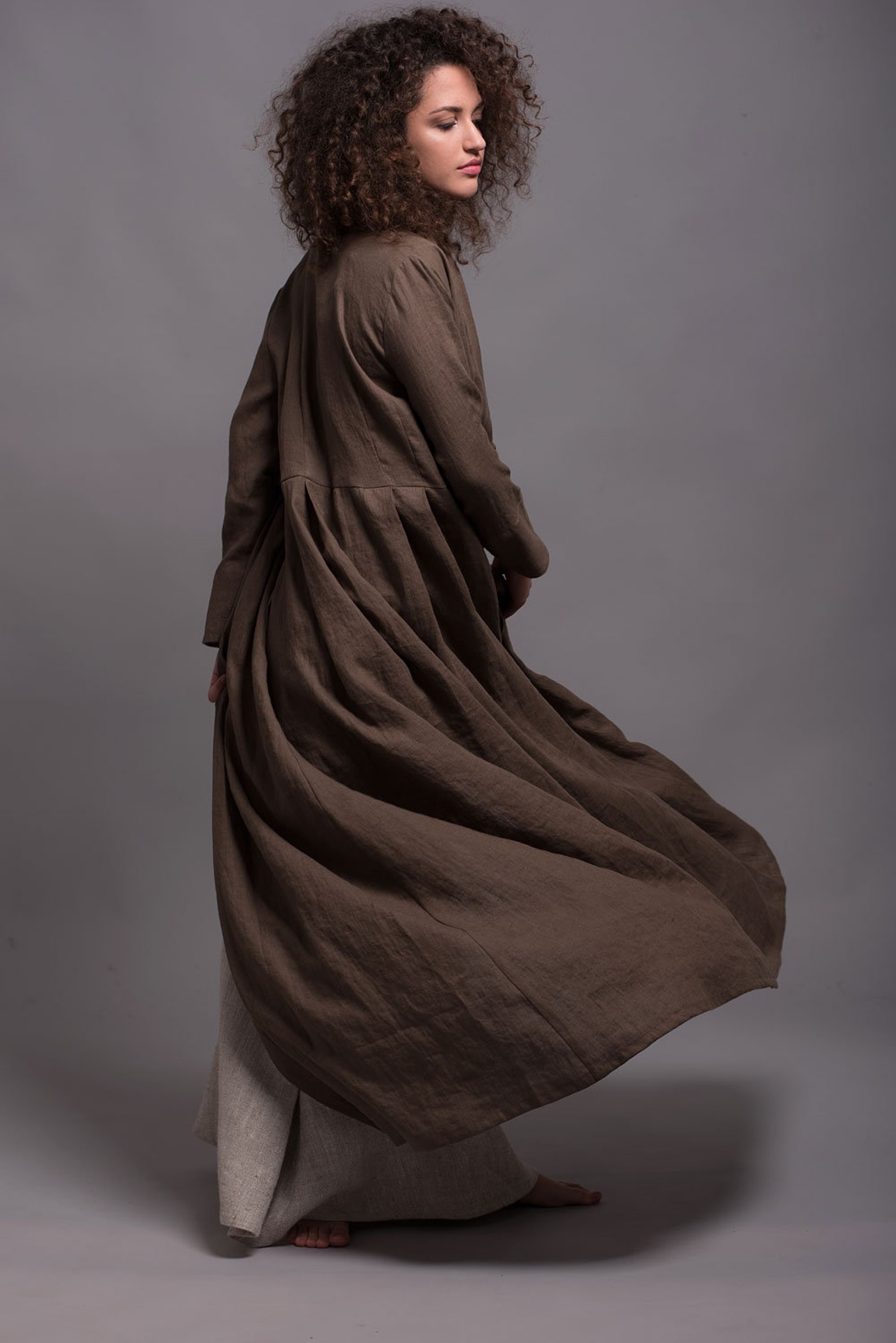 Outfit 3 Pieces Pure Linen Long Jacket HENK Long Skirt - Etsy