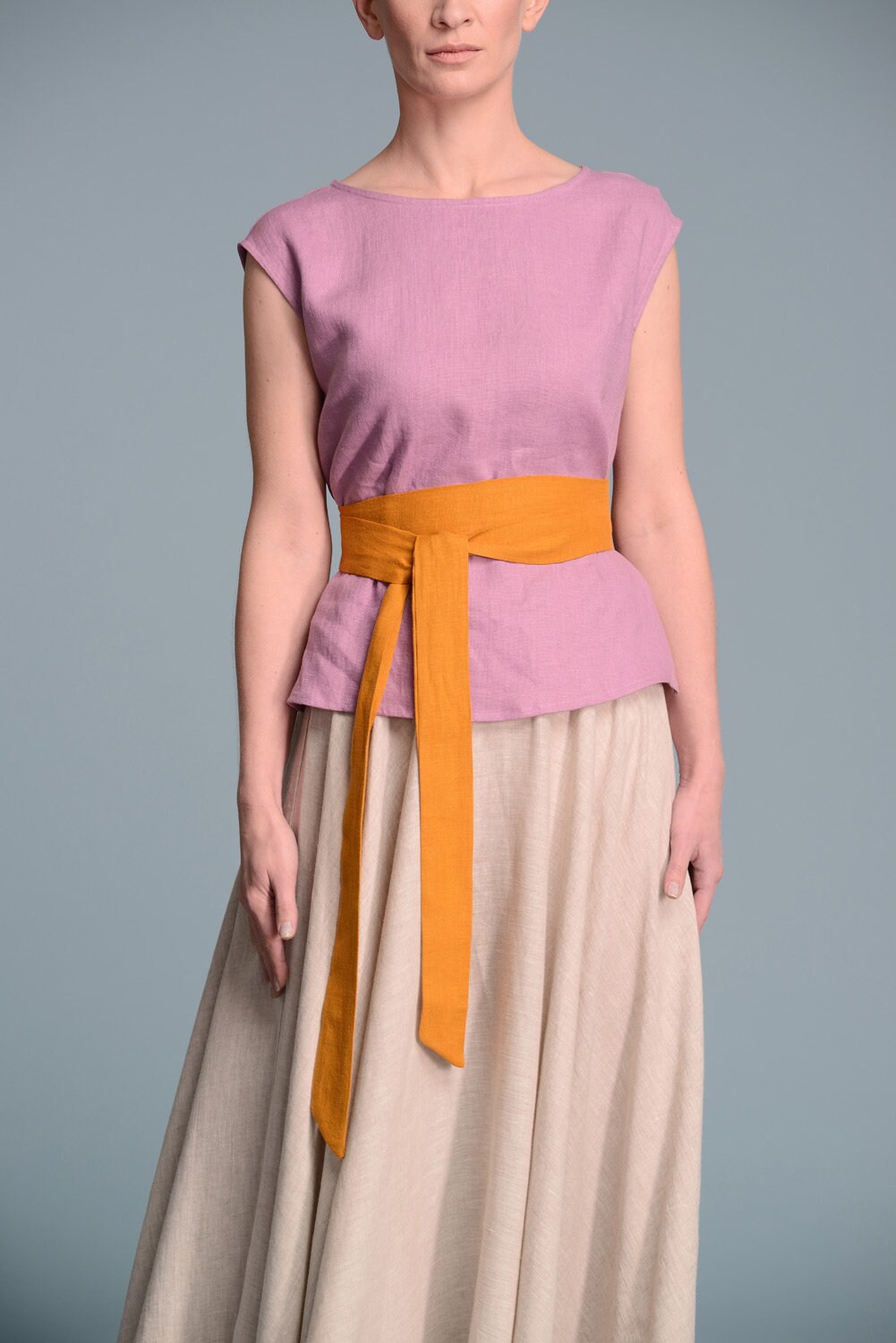Simple Linen Belt in Various Colors, Wrap Belt, Waist Tie Belt, Custom ...