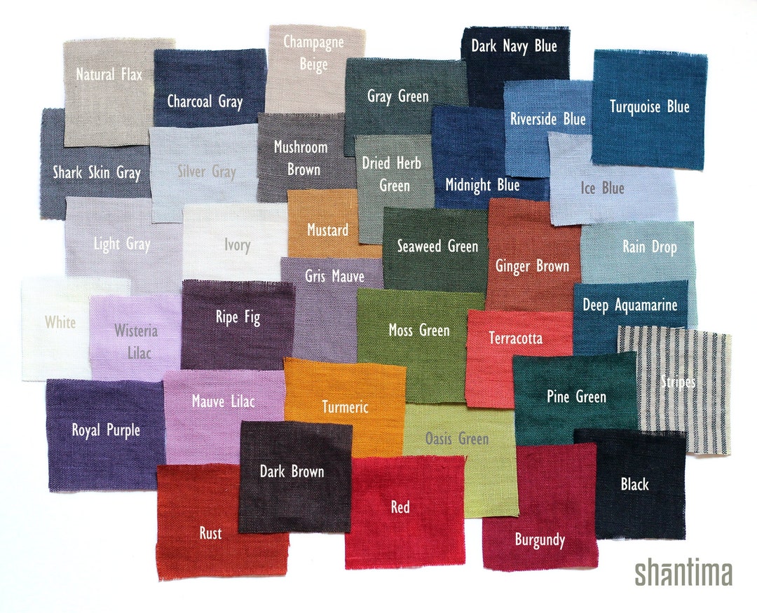 Natural Linen Fabric by Meter | Natural Flax Fabric by Yard | Washed ...