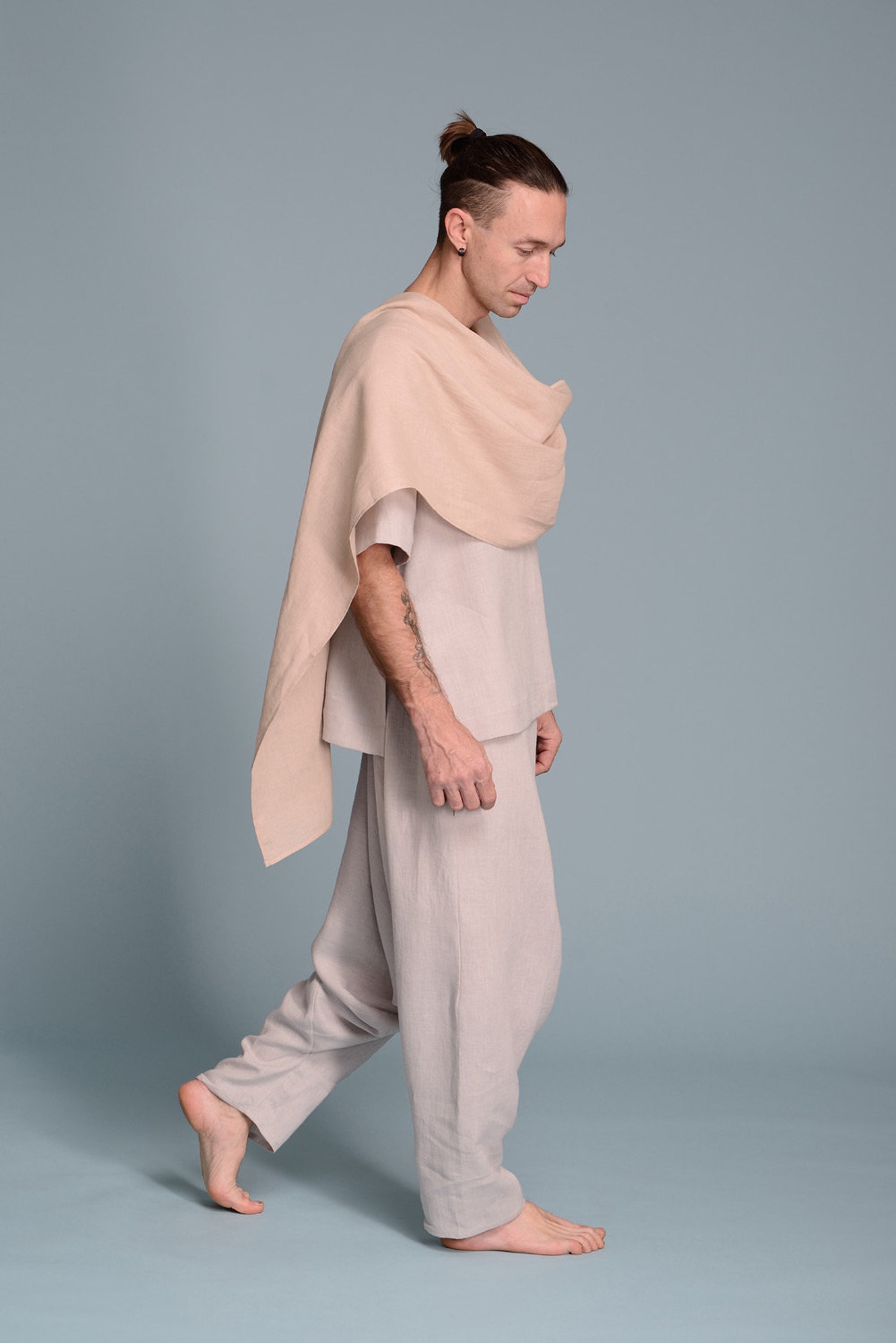 Light Linen Scarf in Different Colors - Unisex for Men and Women - Etsy ...