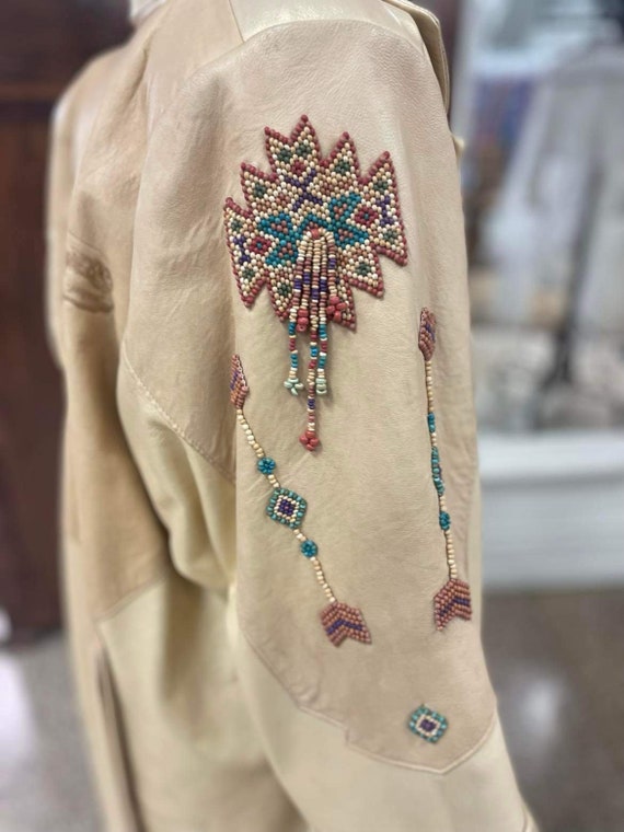 Horse Design Leather Southwestern Designer Coat - Gem