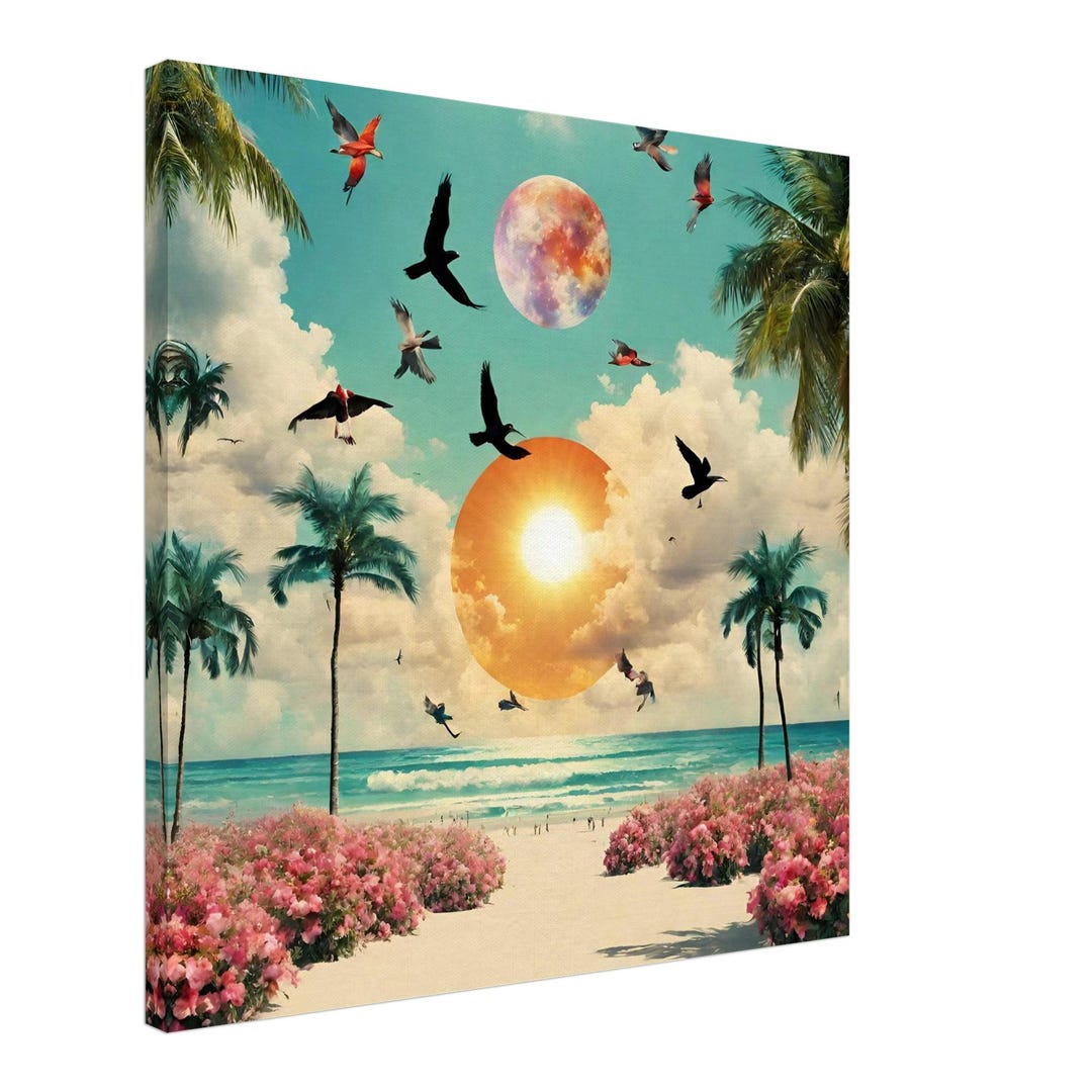 Vintage Retro Miami Collage Mashup - Etsy