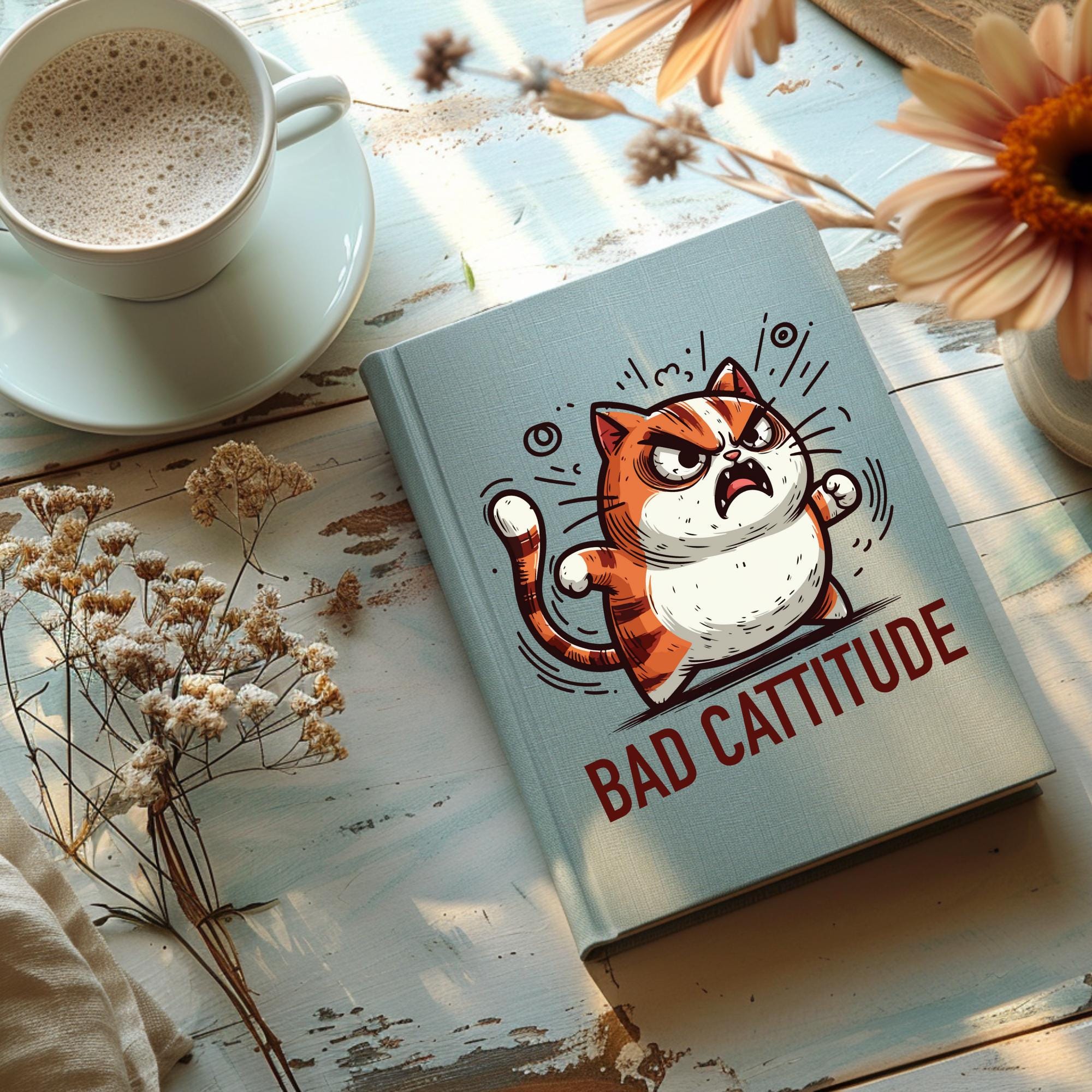 Bad Cattitude SVG, Sassy Cat PNG, Funny Cat Mom Hoodie Design ...