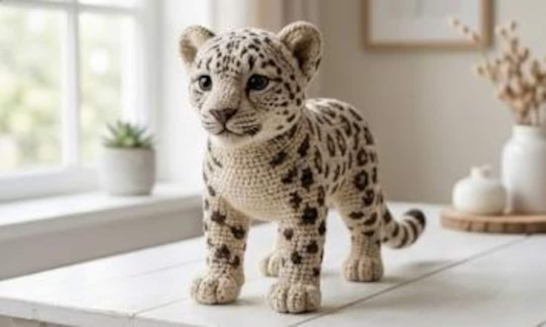Snow Leopard Crochet Pattern | Realistic Amigurumi Cub (PDF Download ...