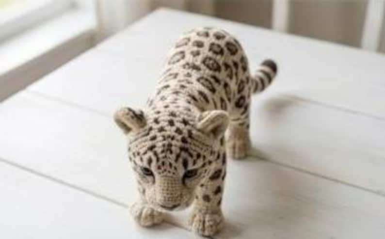 Realistic Snow Leopard Crochet Pattern | Amigurumi Big Cat PDF | Wild ...