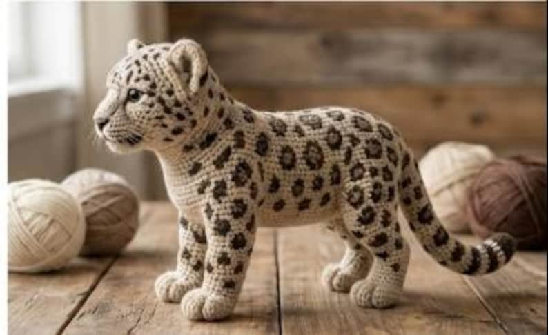 Snow Leopard Crochet Pattern | Realistic Amigurumi Cub (PDF Download ...