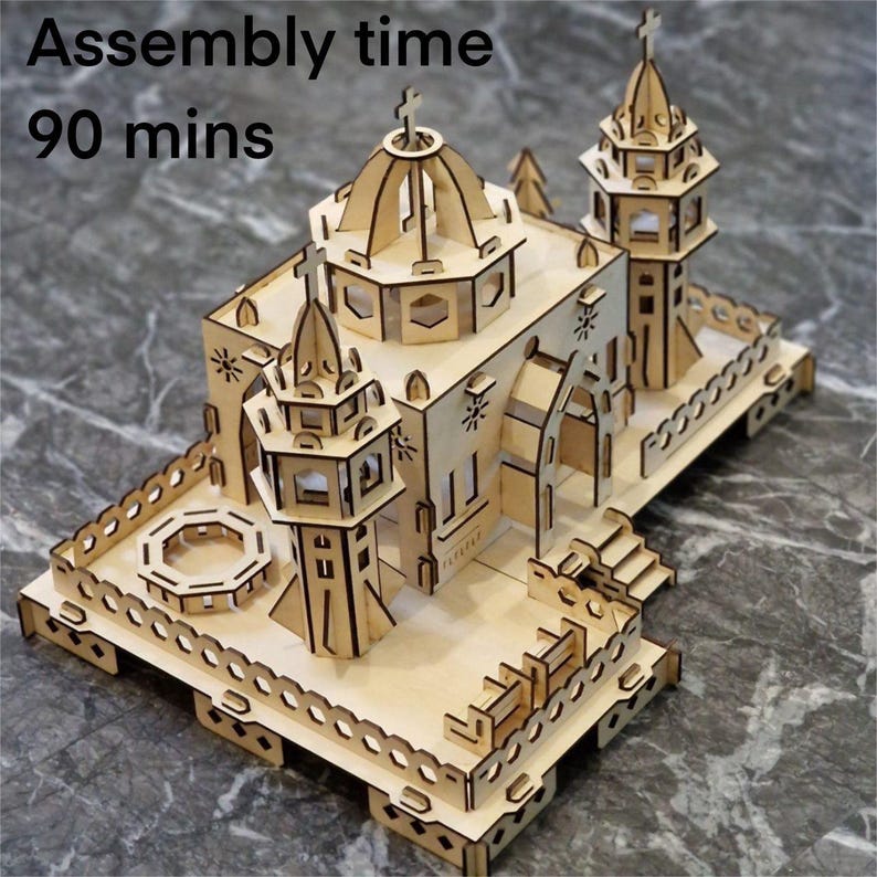 3D Coptic Church Model Laser Cut Files | SVG DXF (digital Download) - Etsy