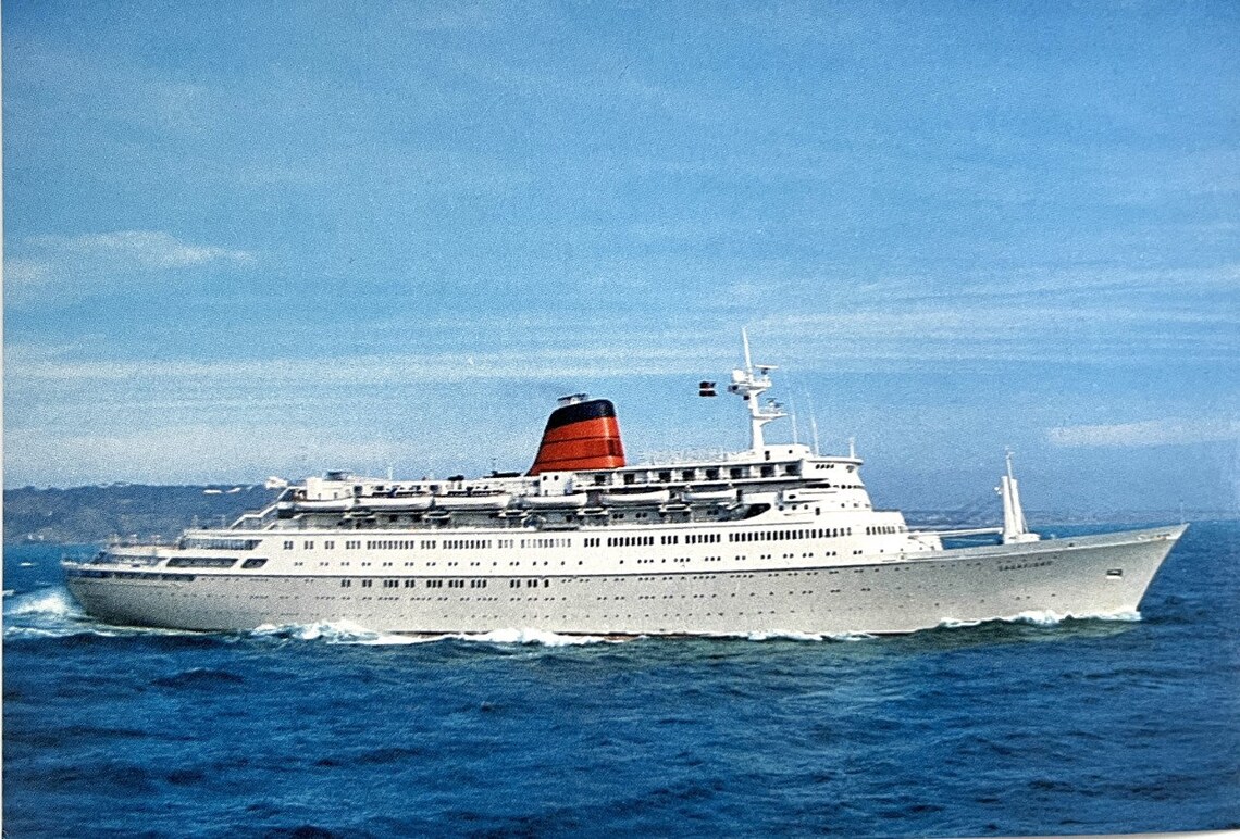 Vintage Cunard Sagafjord Photo Post Card Cruiseship Oceanliner NAC ...