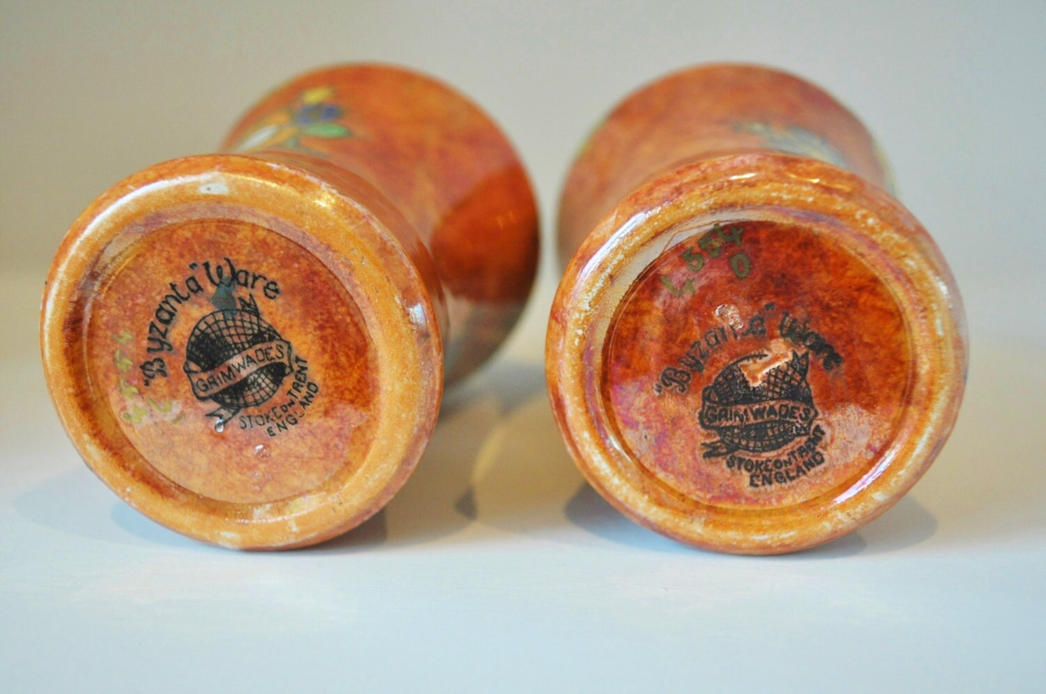 Pair of Small Flower Vases Royal Winton Grimwades Byzanta Ware Lustre ...