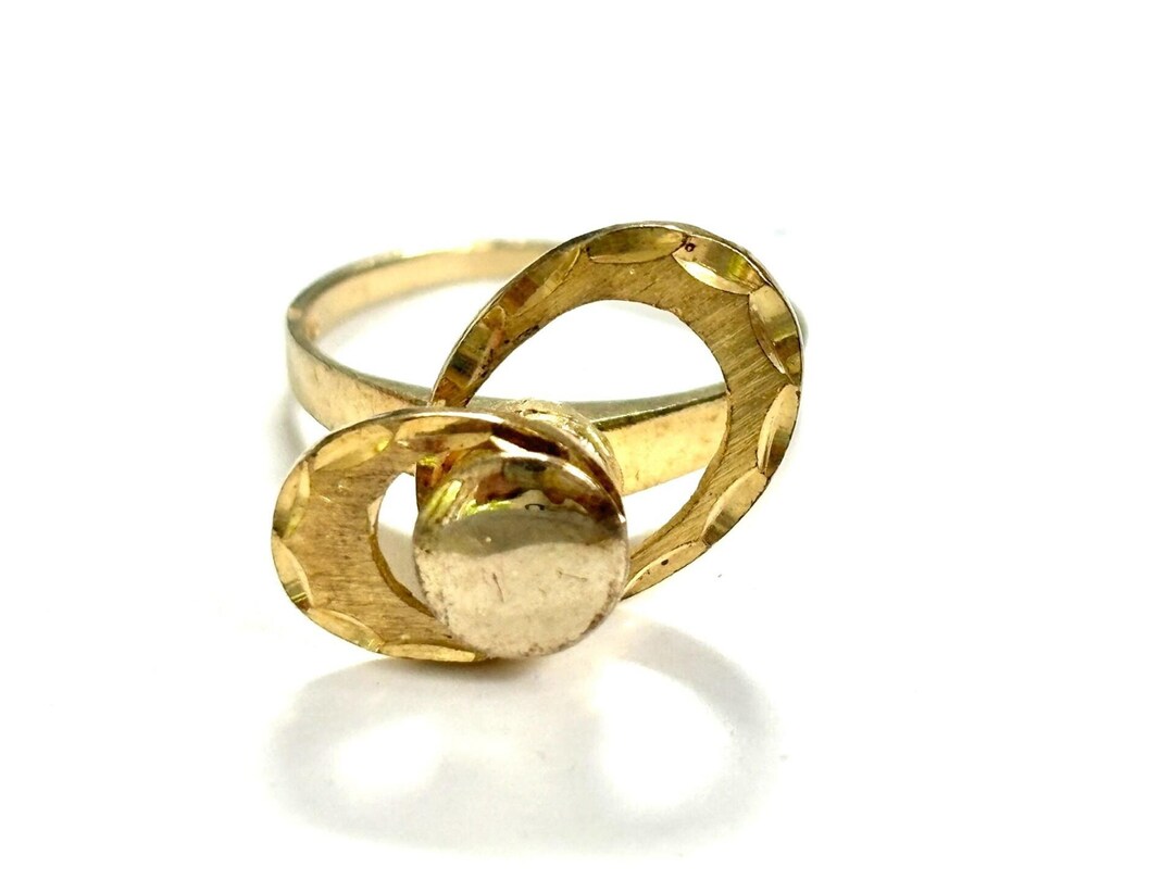 Vintage 14k Gold Motion Ring Spinner Ring Kinetic Ring Statement Ring Maker's Mark - Etsy