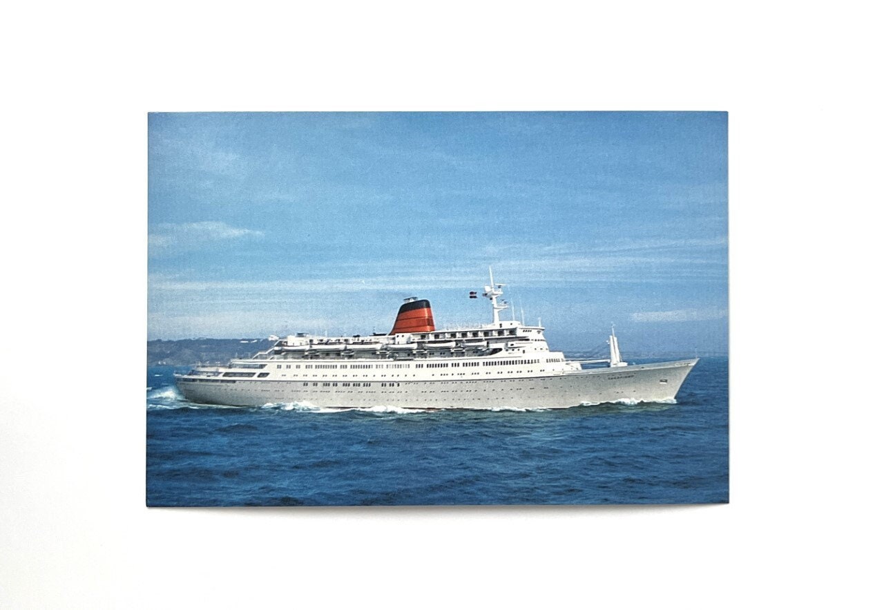 Vintage Cunard Sagafjord Photo Post Card Cruiseship Oceanliner NAC ...