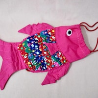 Luxurious Small Crochet Silver Fish Bag, With Bright Colorful ...
