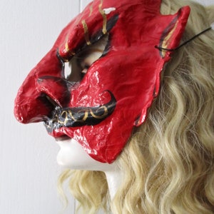 SALE Devil Face Costume Mask or Decor Paper Mache the REAL Burning Man ...