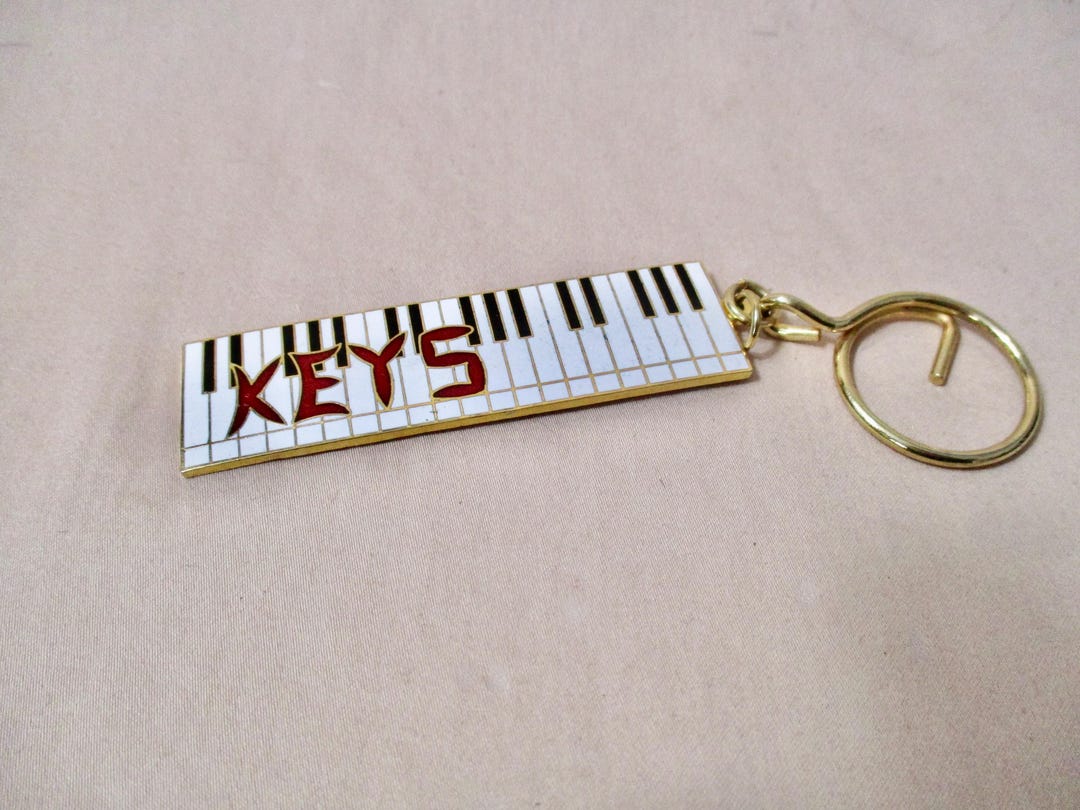 Vintage Keyboard KEY CHAIN Piano Keys, Florida Keys 70s Albert Elovitz ...