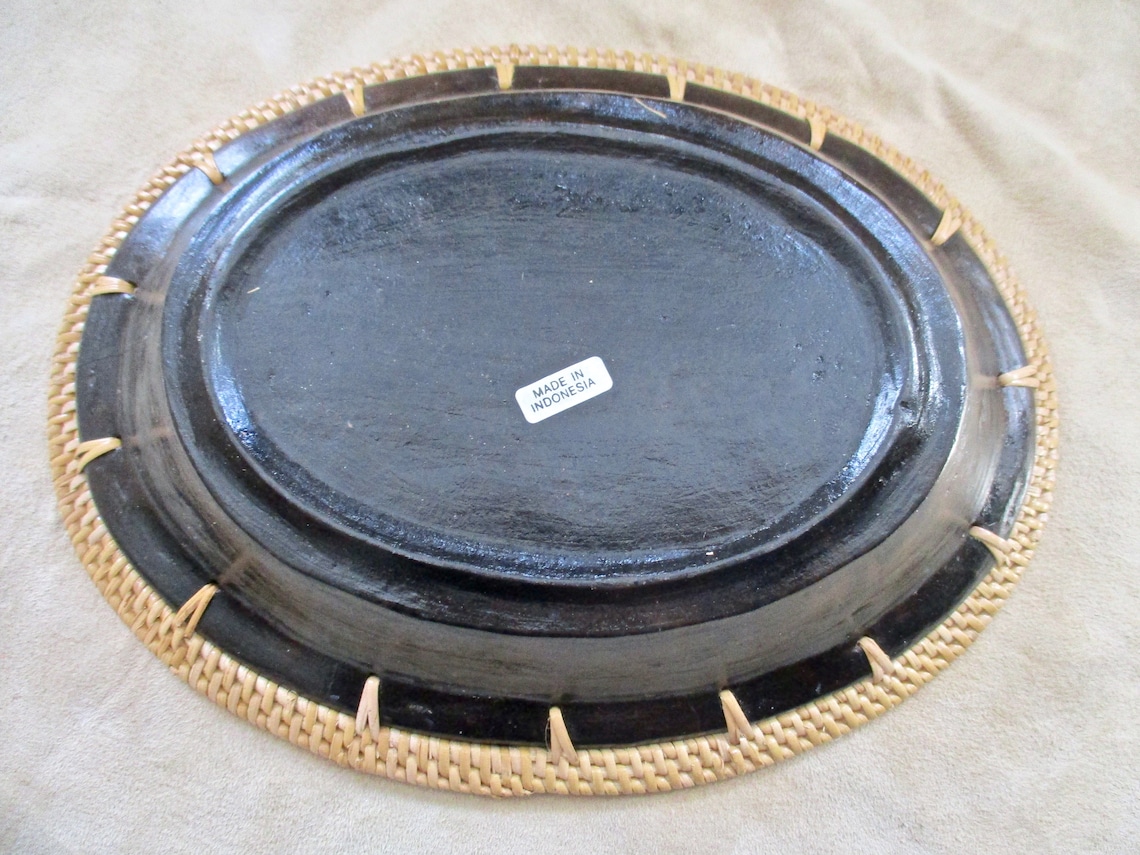 Indonesian Oval Ceramic Dish Rinjani Pottery Trinket Dish - Etsy