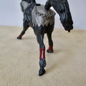 Vintage Papo 2002 Wraith Horse Action Figure With Armor Tabletop Decor ...