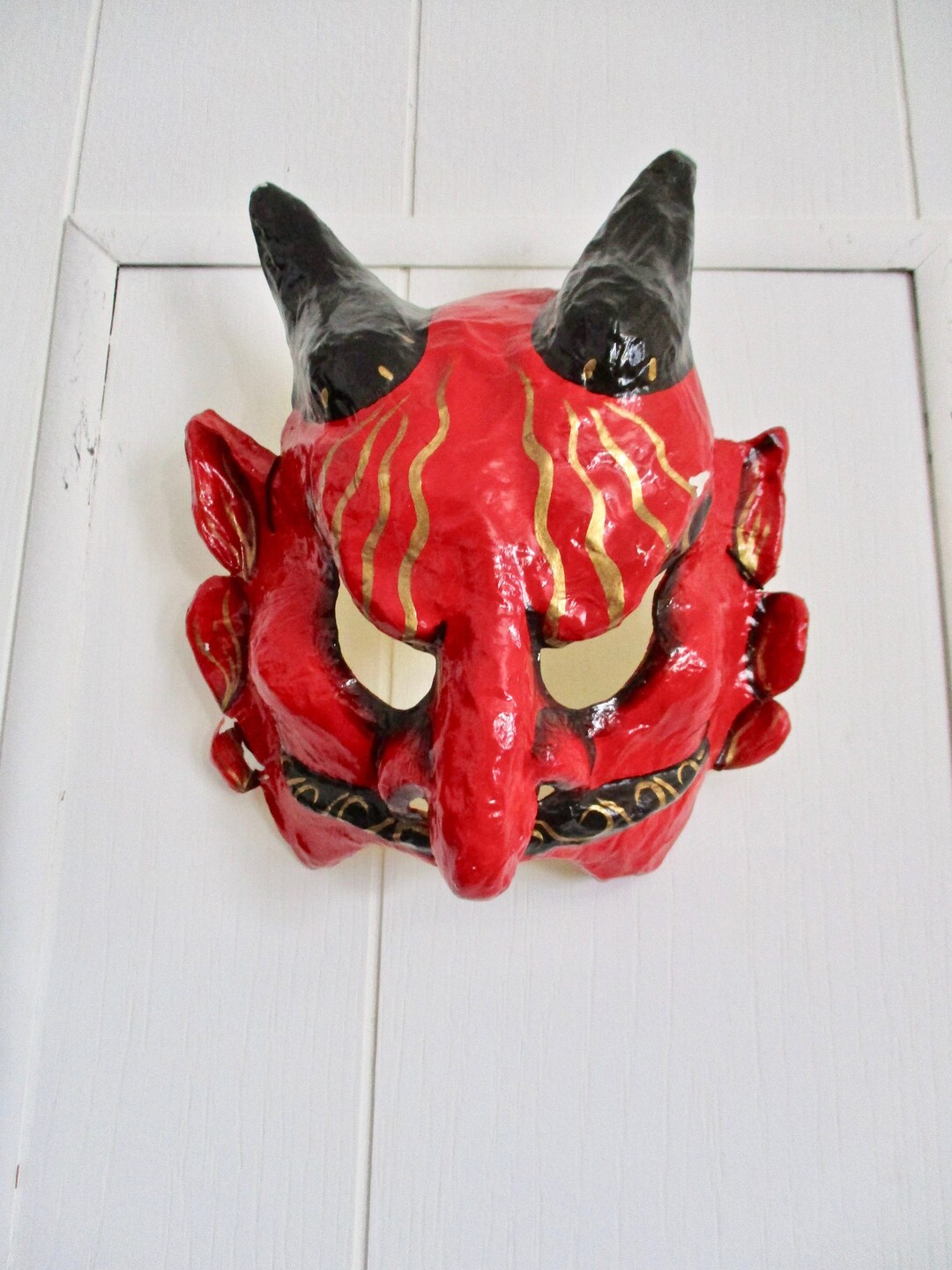 SALE Devil Face Costume Mask or Decor Paper Mache the REAL Burning Man ...