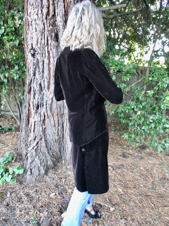 SALE 20s Velvet Dress/Coat Shabby Chic Halloween Cost… - Gem