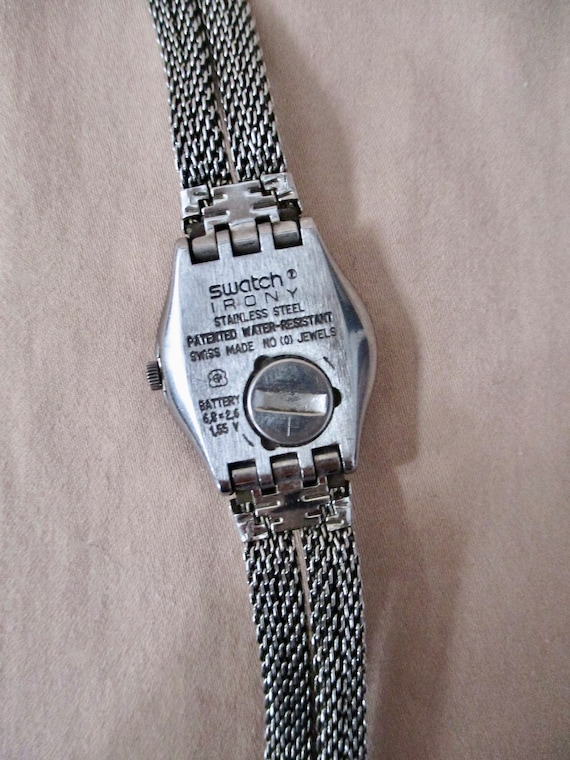 SWATCH Irony Womens Double Wrap Watch Silver Tone Bra… - Gem