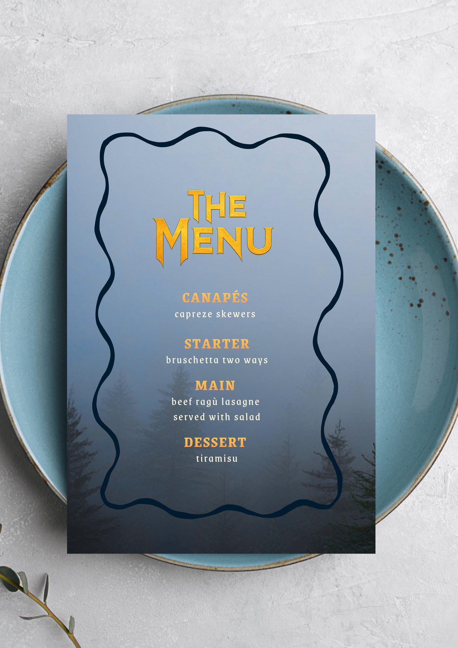 Traitors Inspired Menu Card Template | Editable Canva Printable ...