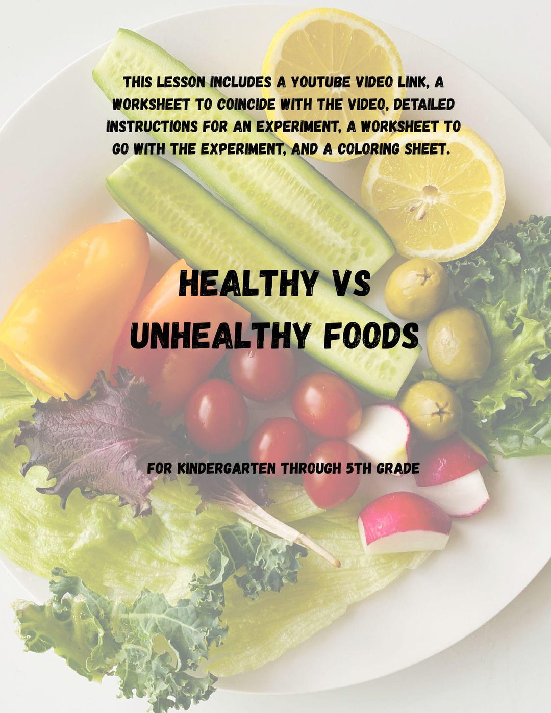 Healthy Vs Unhealthy Foods Activity | Nutrition Lesson Plan K-5 ...