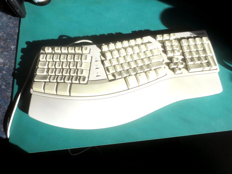 Vintage Microsoft Ergonomic PS/2 Keyboard - Etsy