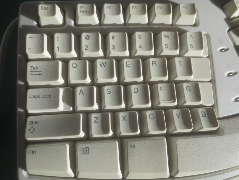 Vintage Microsoft Ergonomic PS/2 Keyboard - Etsy