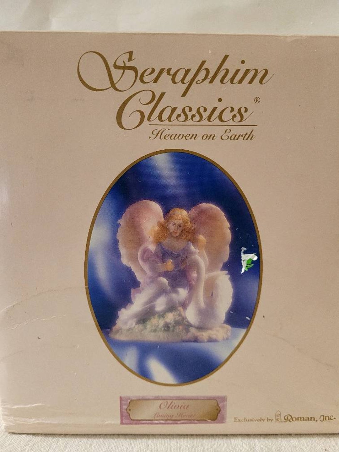 Seraphim Classics Olivia loving Heart Angel With Swan 1998 by Roman Inc ...