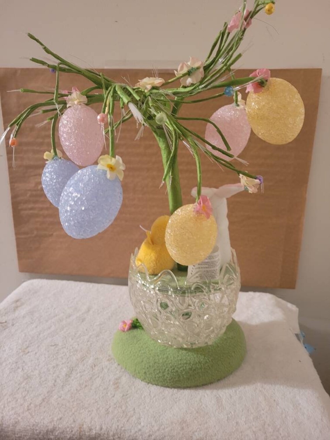 Avon Fiber Optic Easter Egg Tree Color Changing blossoms Bunny | Etsy