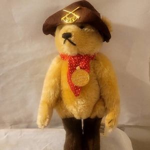 Steiff Teddy Bear Teddy Roosevelt Rough Rider 1996 USV Hat Red Scarf ...