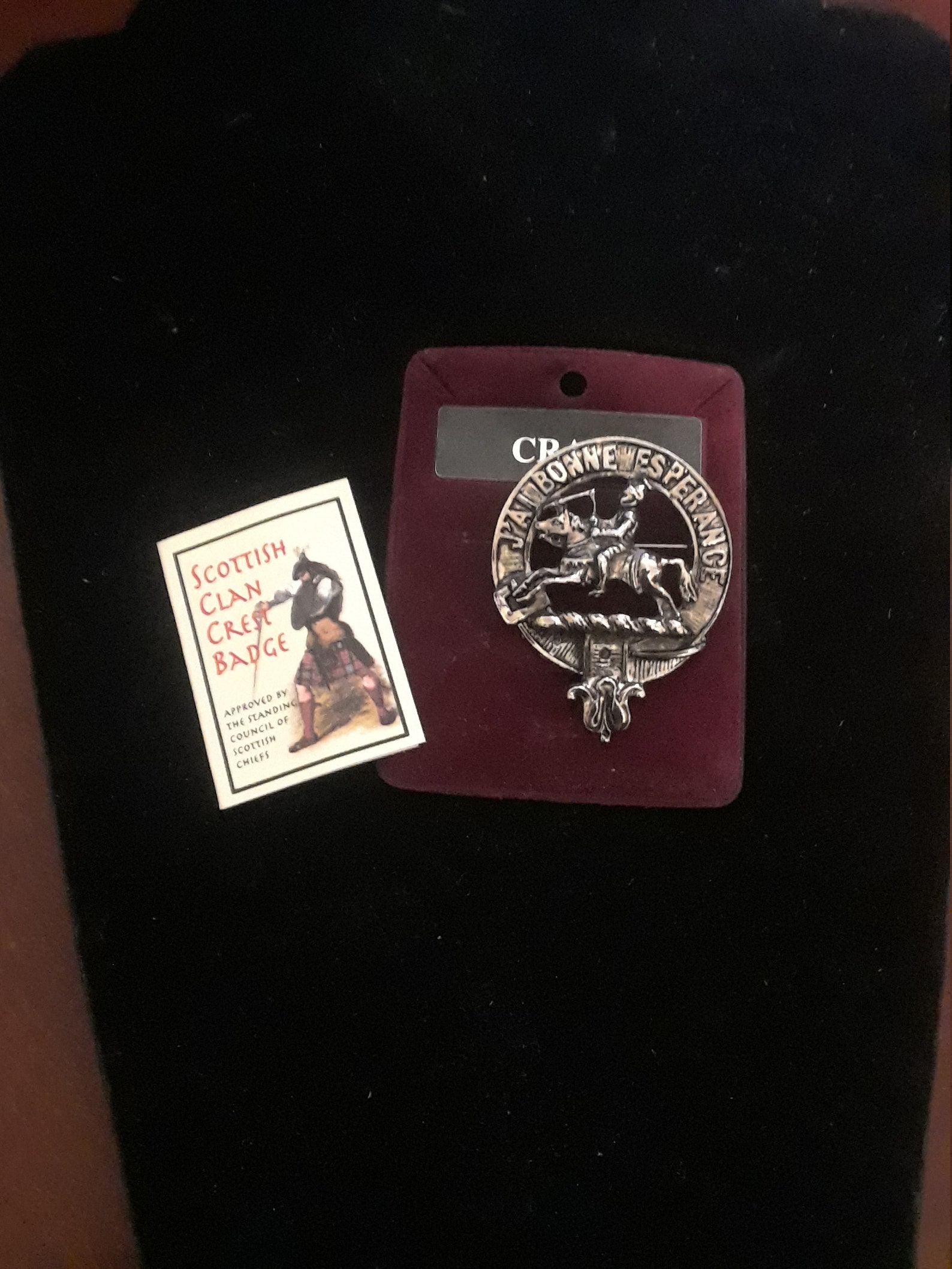 Vintage Scottish Craig Clan Crest J'ai Bonne Esperance - Etsy