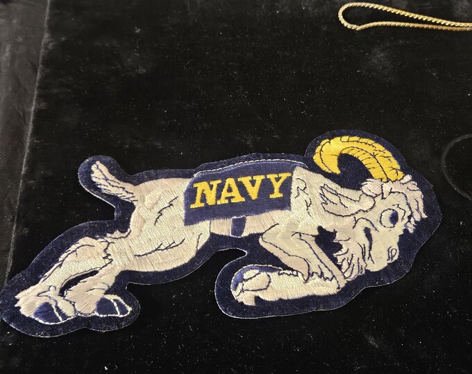 Vintage US Naval Academy Mascot Felt Patch - Bill the Goat - Navy Goat ...