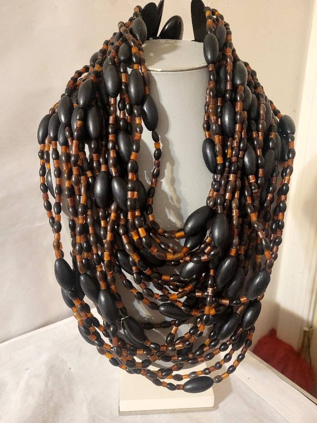 Gerda Lynggaard Monies Massive Vtg Rare African Designe Multi-strand ...