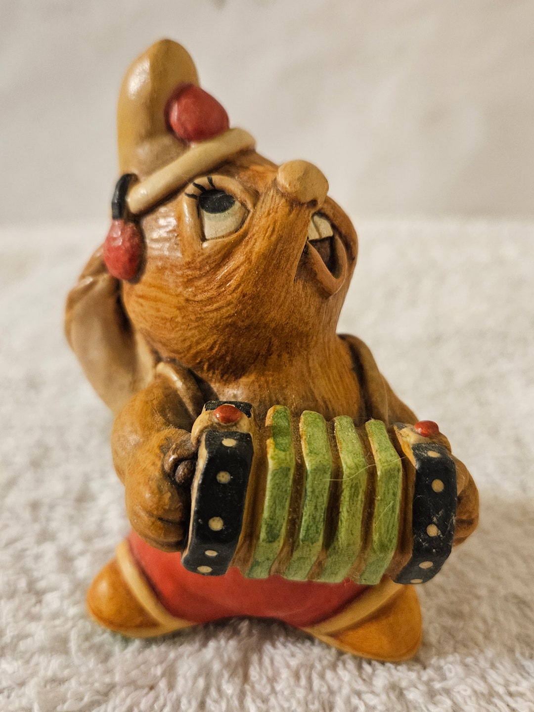 Vintage Rare Htf Pendelfin Squeezy With Accordian Rabbit Bunny Easter ...