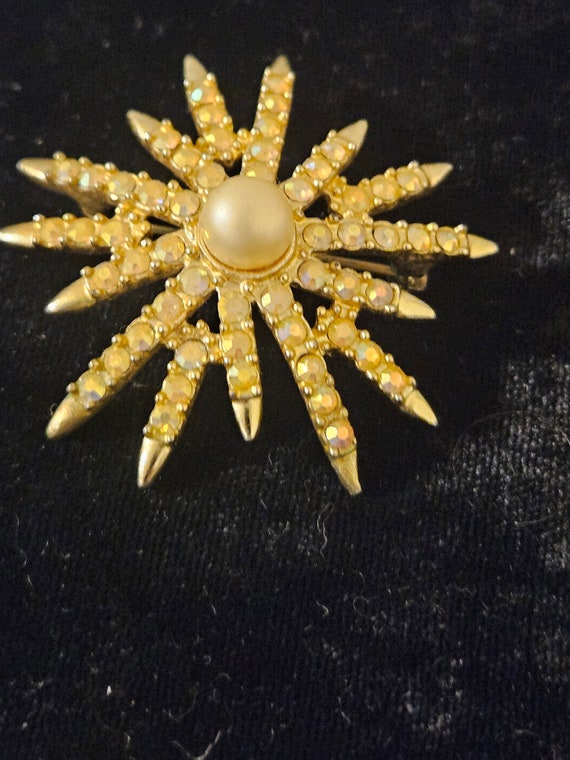 Beautiful Emmons 1950's Golden Aurora Borealis Crysta… - Gem